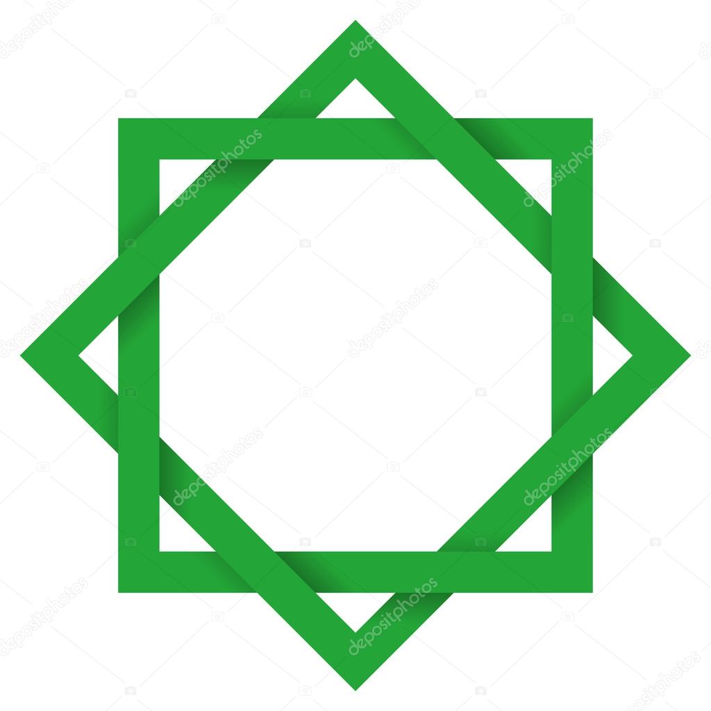 Octograma verde 3d — Vetor de Stock © Furian #53556033