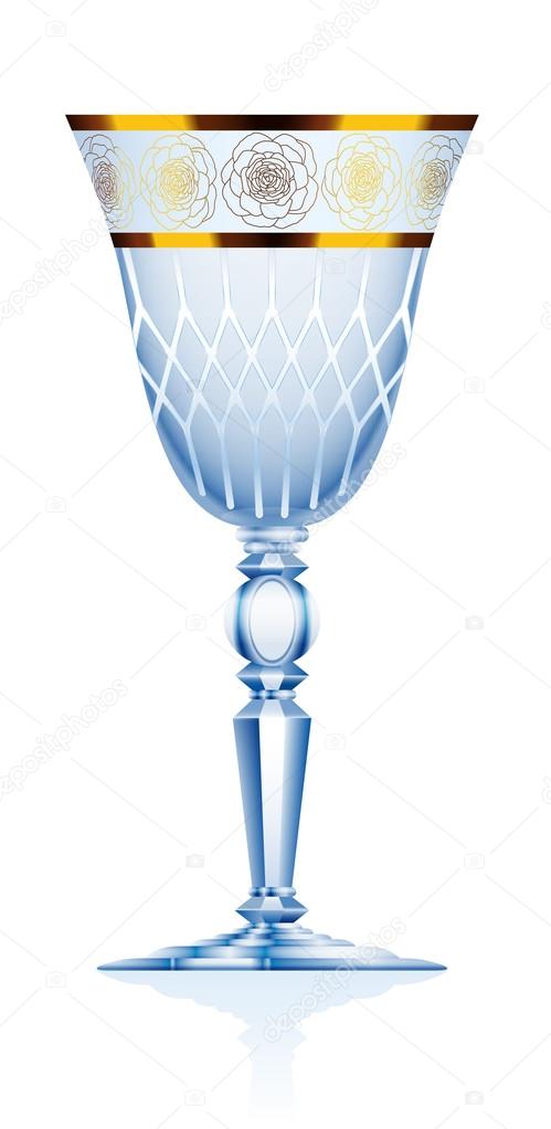 Copa Cristal Azul Vidrio Vector de stock por ©Furian 72367461