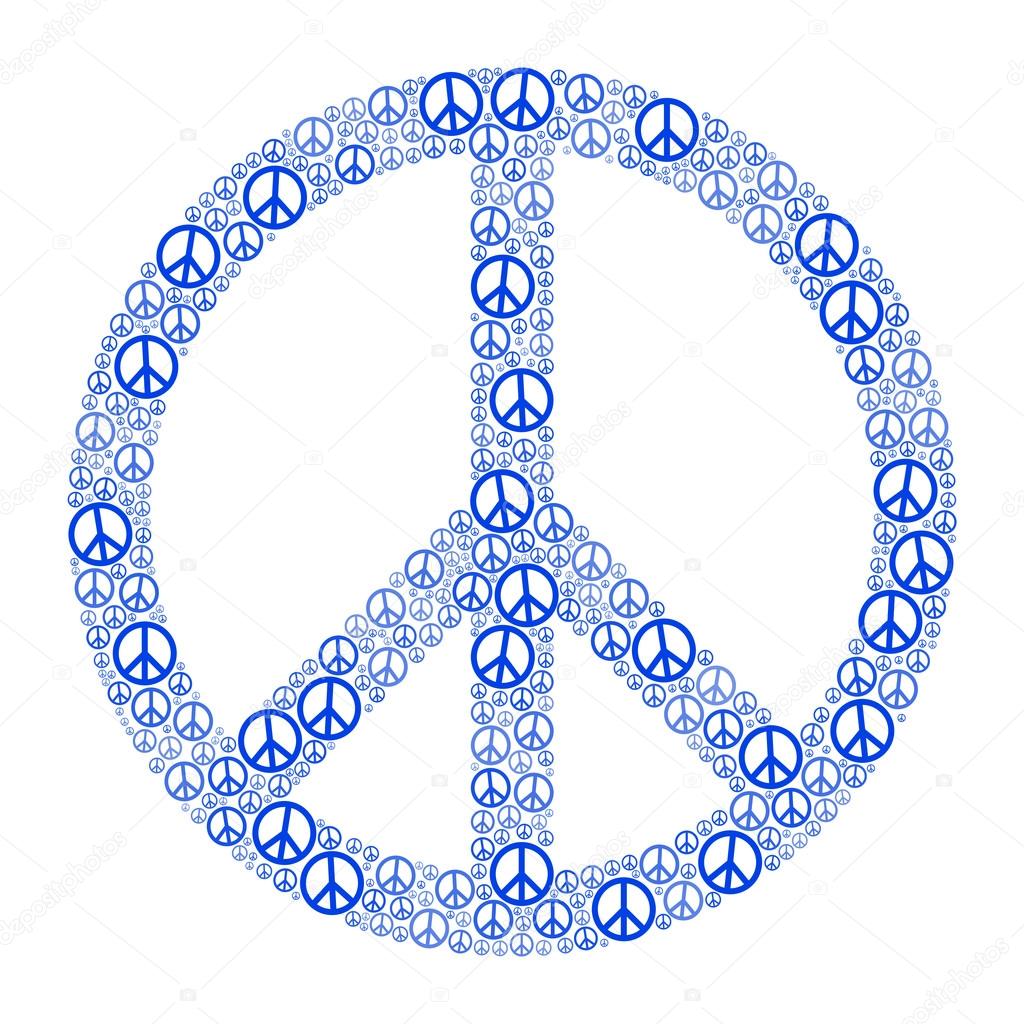Blue Peace Sign Stock Vector by ©Furian 72477383