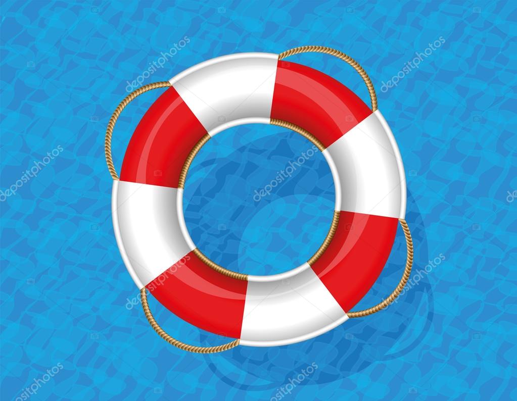 Lifebuoy Life Saver Ring Belt Water — Stock Vector © Furian #75785355