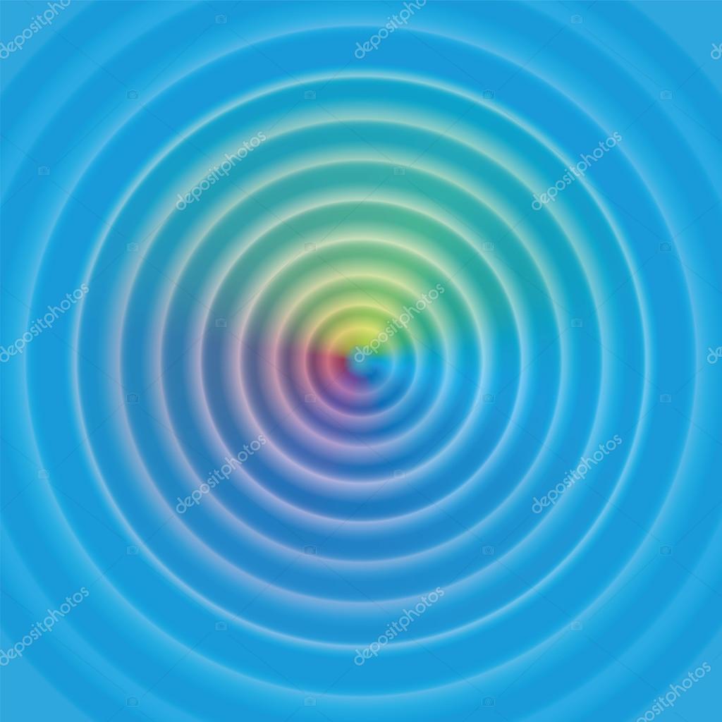 Water Circular Waves Rainbow Surface Stock Vector by ©Furian 88399446