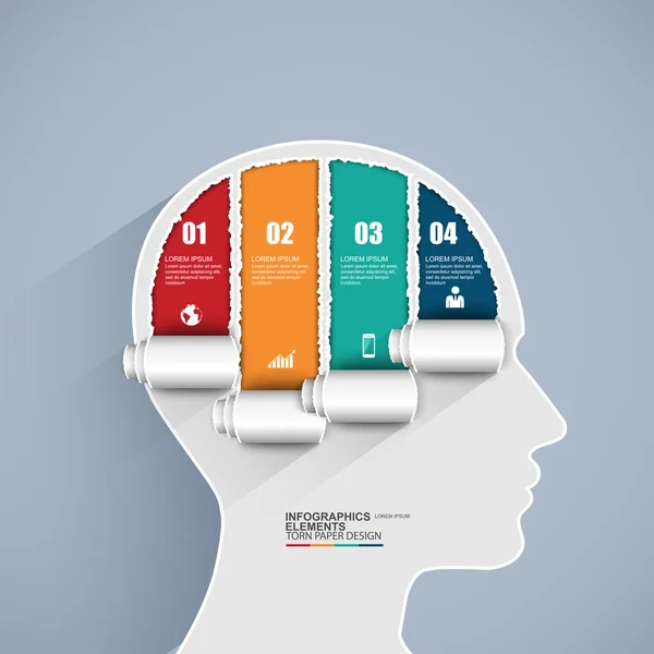 Infographics brainstorming vector flat design template — Stock Vector ...