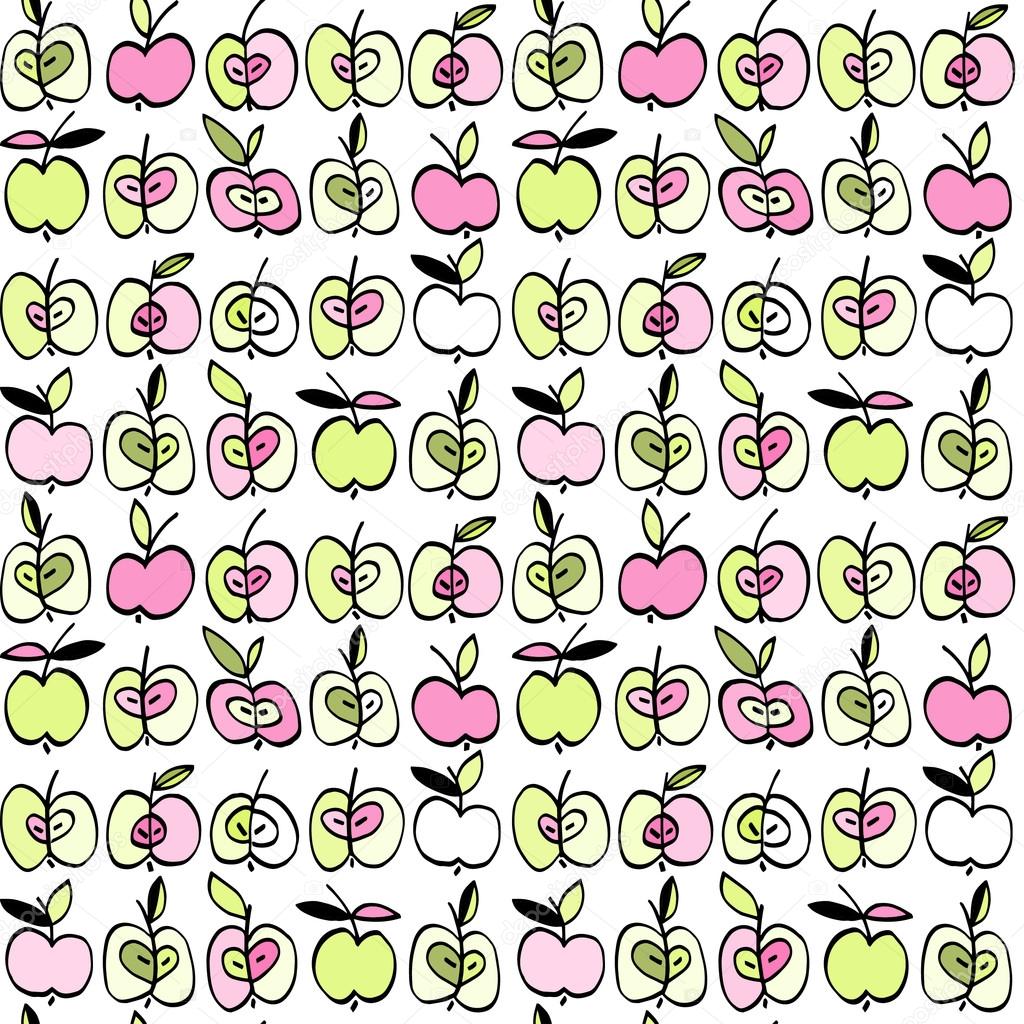 Colorful apple pattern Stock Vector by ©olga.angelloz 114972442