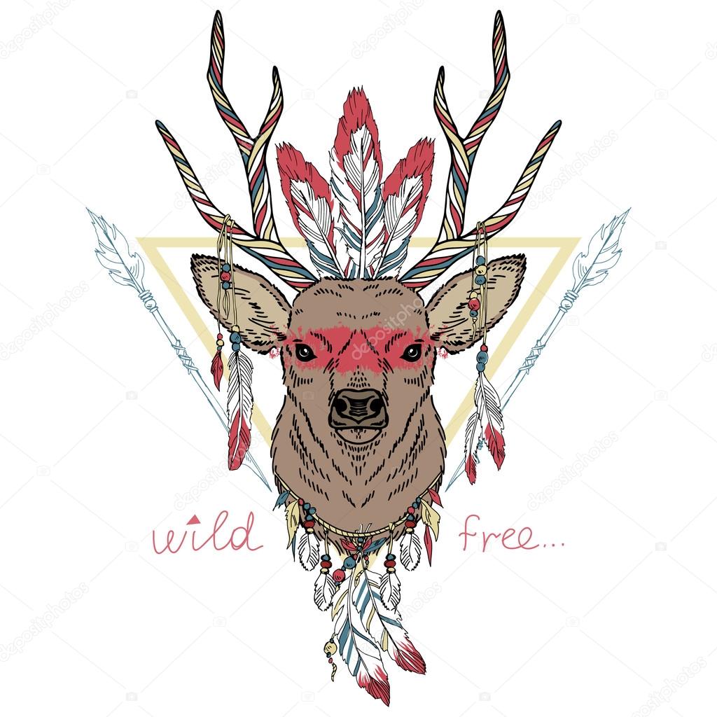 Native American Drawings Of Deer