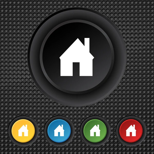 Home sign icon. Main page button. Navigation symbol.Set colourful ...