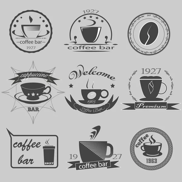 Logos on coffee — Stock Vector © paseven #20404505