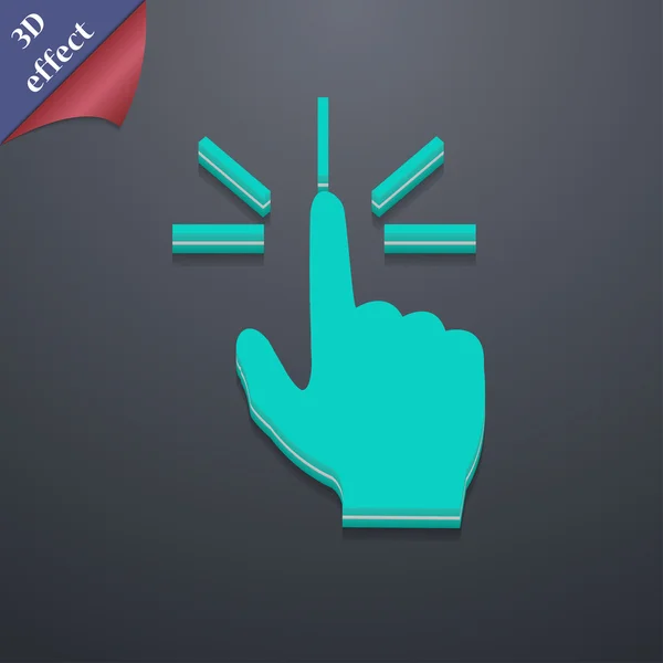 Click here hand icon sign. Seamless pattern with geometric texture ...