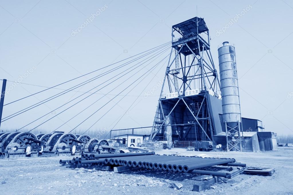 Drilling derrick in MaCheng iron mine, Luannan County, Hebei Pro Stock ...