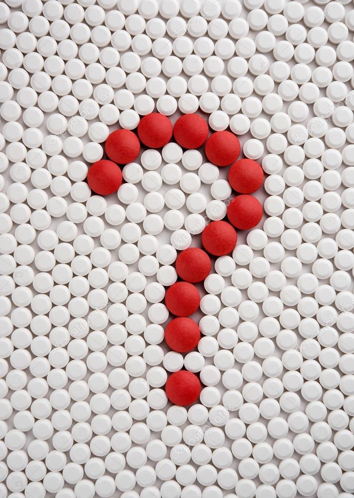 Pills forming a question mark — Stock Photo © pogonici #69850087