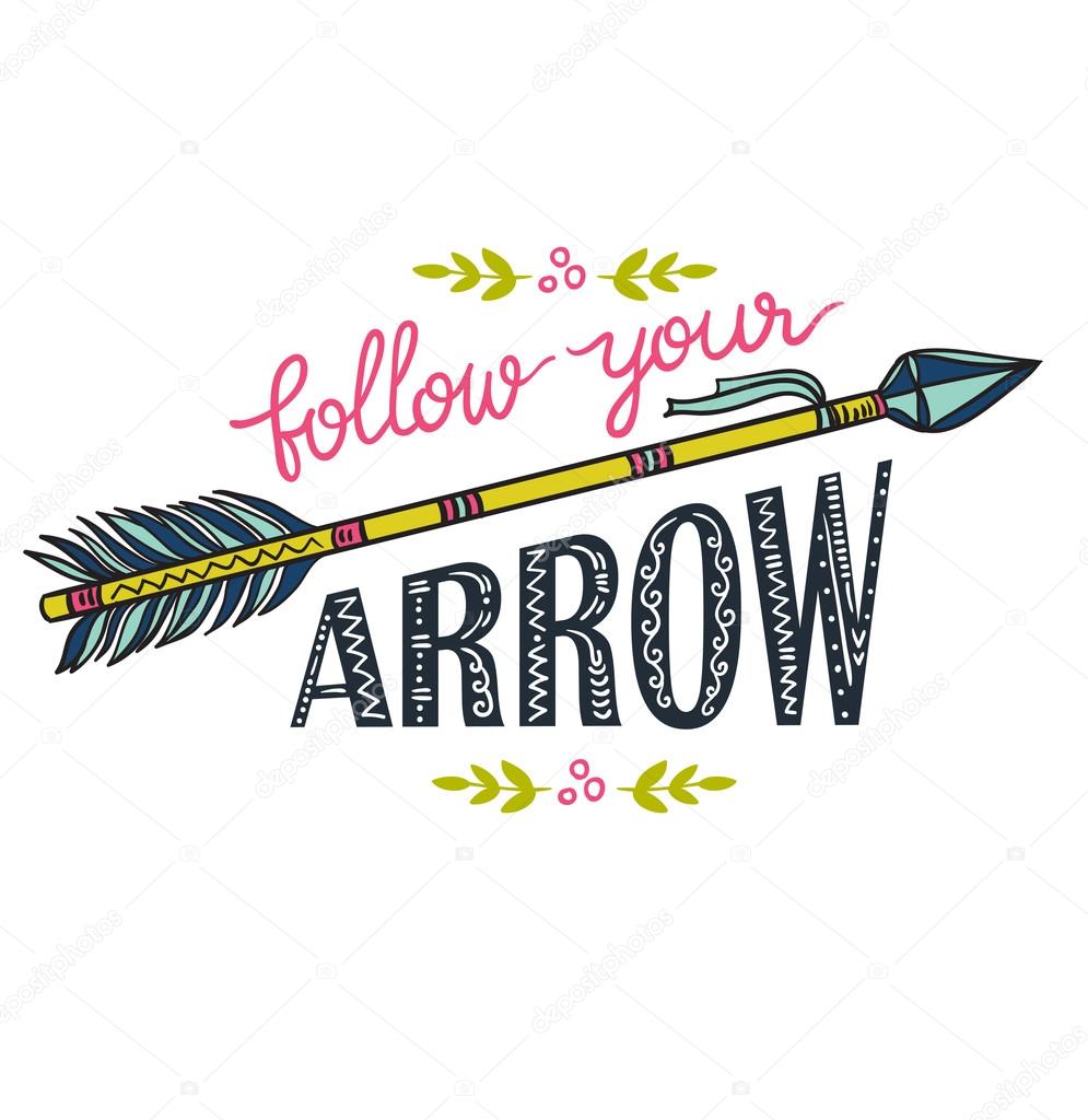 Boho template with inspirational quote lettering Stock Vector by ©Utro ...