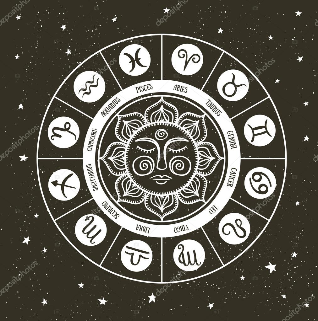 Zodiac circle with horoscope signs. Stock Vector Image by ©Utro-na-more ...