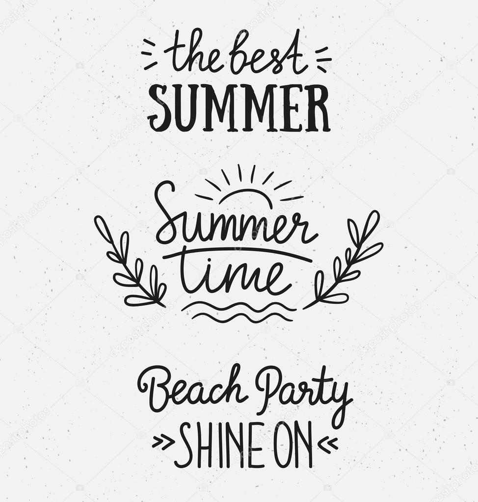 Frases de letras de verano con estilo vector, gráfico vectorial © Utro ...