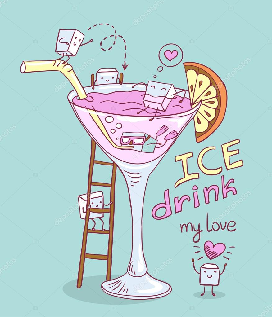Glass of ice drink Stock Vector Image by ©Utro-na-more #56829563