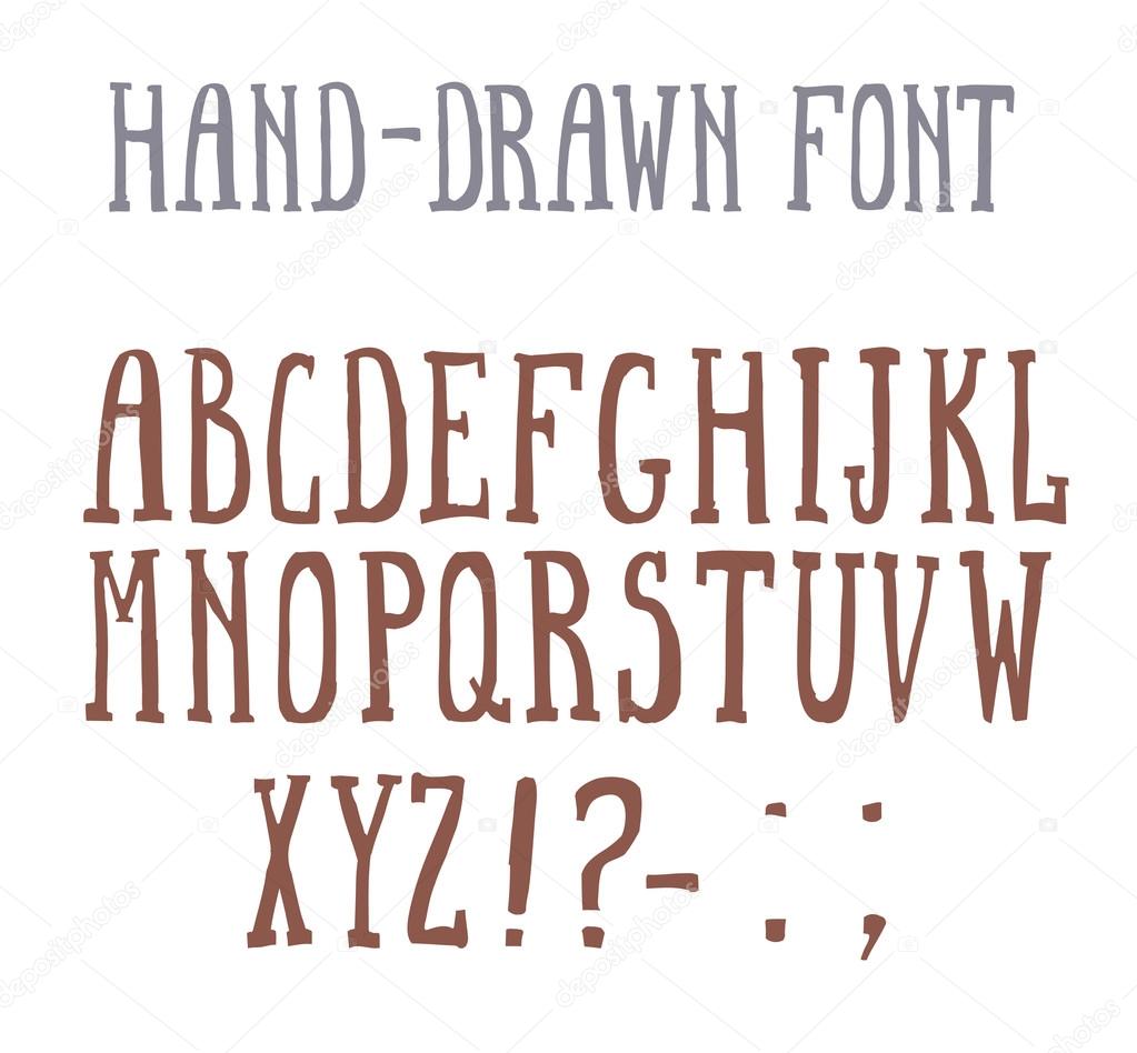 Hand-drawn font in western style Stock Vector Image by ©Utro-na-more ...