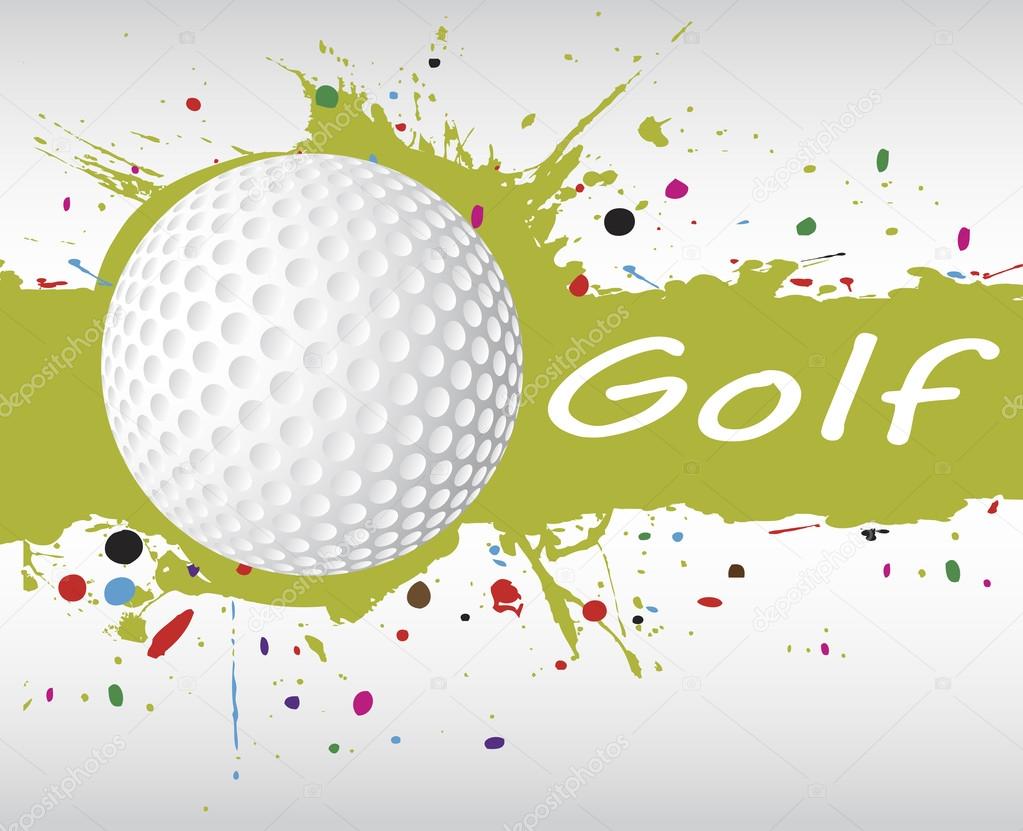 Golf banner.Abstract green splash Stock Vector by ©trifo 75580993