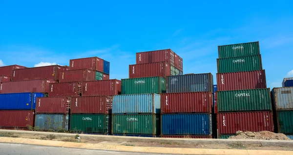 Containers at Saigon commercial port - Stock Image - Everypixel