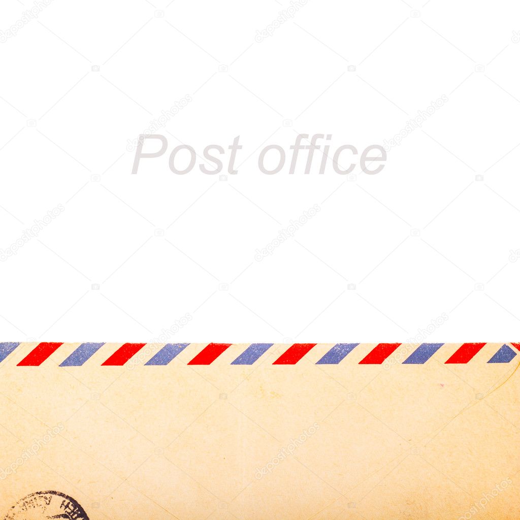 Post Envelope Post Office Lettering Isolated White Background Stock ...