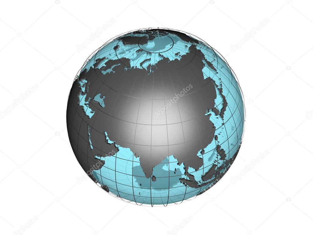 3D globe with Asia Stock Photo by ©3000ad 118501276