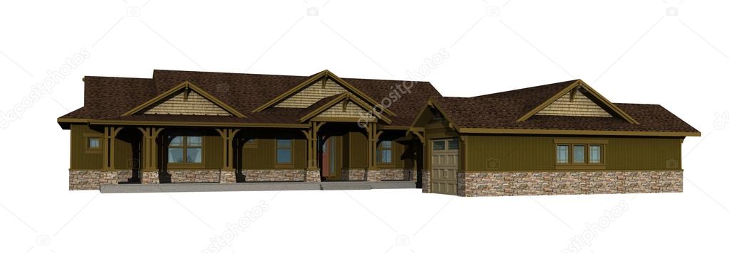 3D Ranch House Model Stock Photo by ©3000ad 118655312