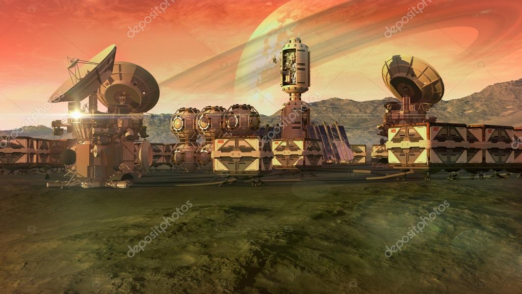 Colony on an arid planet Stock Photo by ©3000ad 119990346
