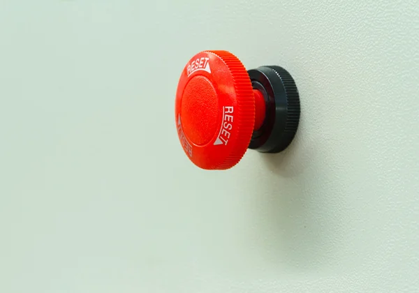 Red emergency stop and reset button — Stock Photo © ampolsonthong #89853118