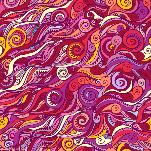 Vector Color Abstract Hand Drawn Decorative Ornamental Seamless Pattern