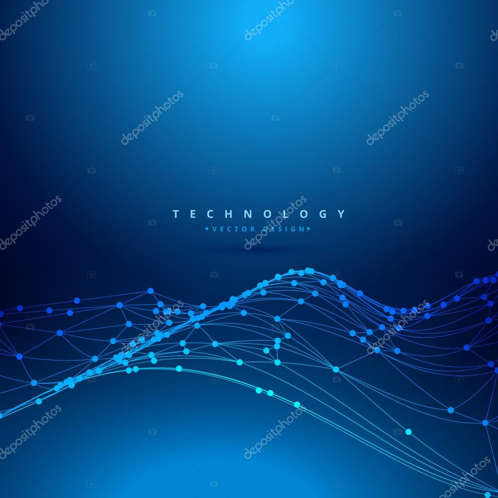 Technology digital mesh wave — Stock Vector © StarLine #114184762