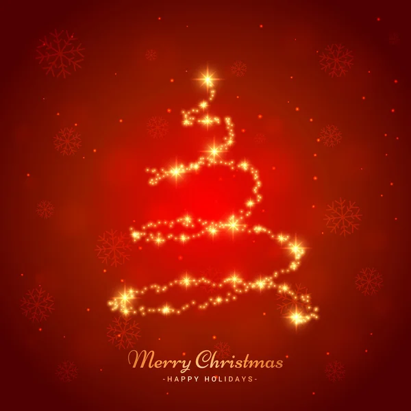 shiny christmas tree vector illustration - Stock Image - Everypixel