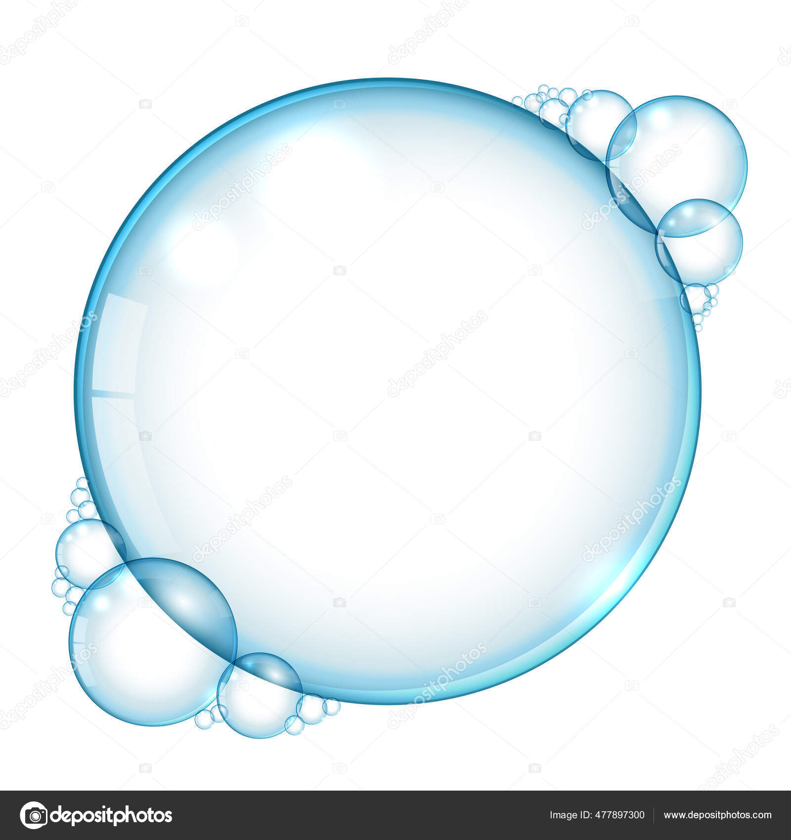 Water Bubbles Background Text Space Stock Vector by ©StarLine 477897300