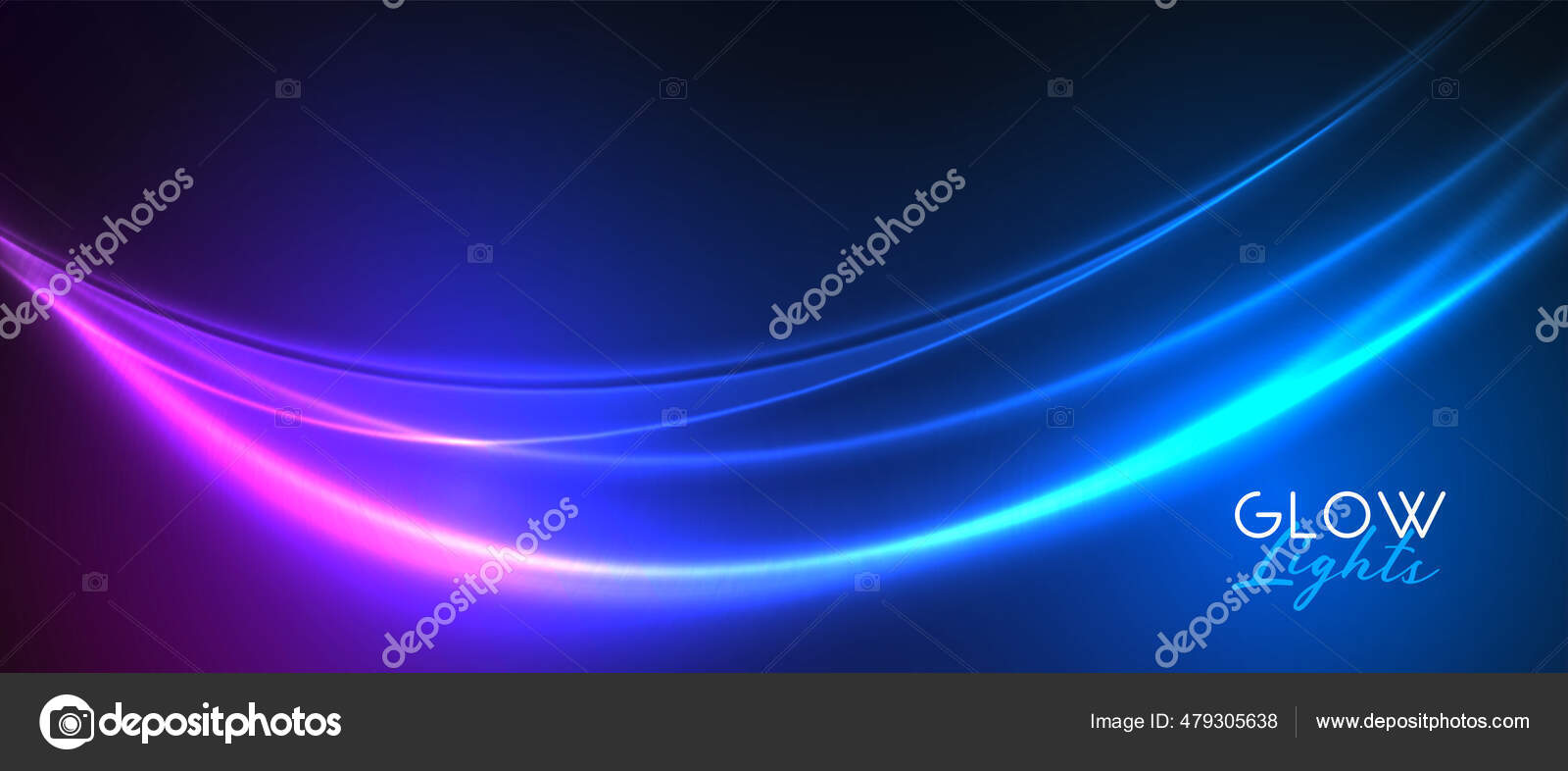 Wave Neon Light Streak Banner Design Stock Vector Image by ©StarLine ...