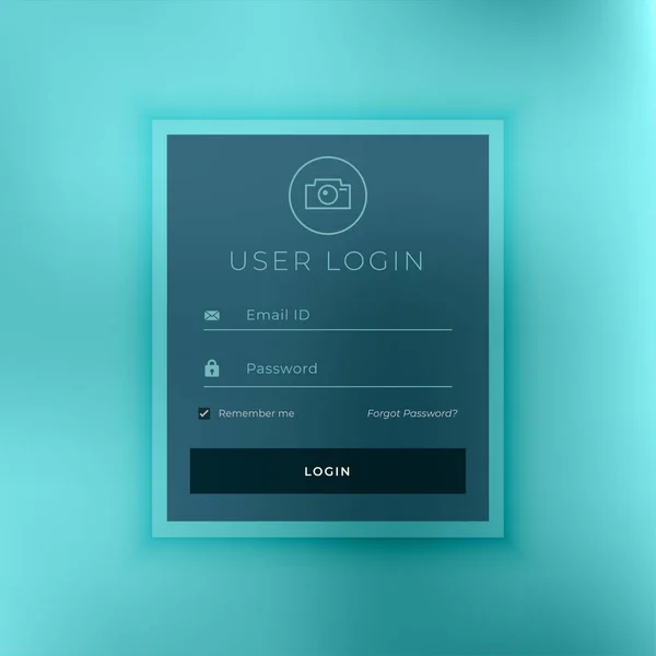 Login Page Template Glass Style Stock Vector Image by ©desinerstar99 ...