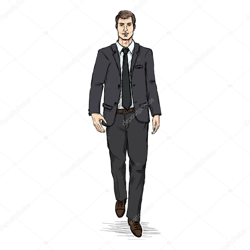 Vector Sketch Man Model Stock Vector Image by ©nikiteev #100400952 Vector Sketch Man Model Stock Vector Image by ©nikiteev #100400952