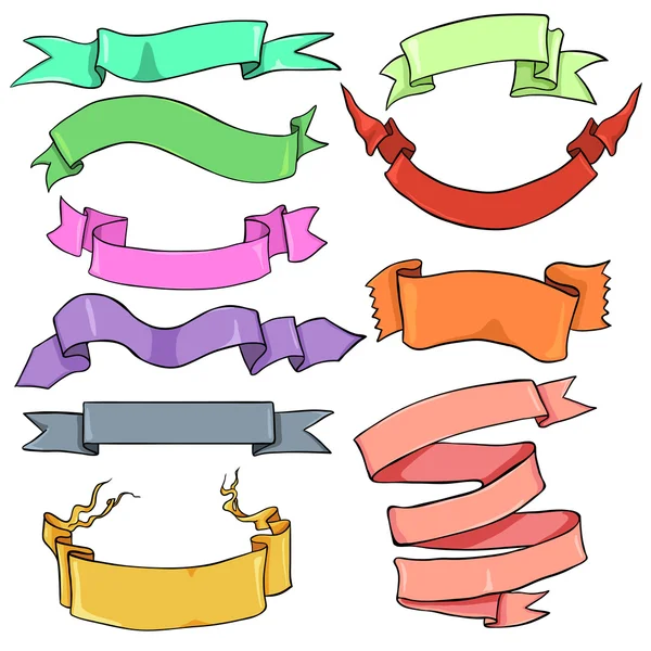 Vector: cinta para texto | Conjunto de cintas para su texto — Vector de ...