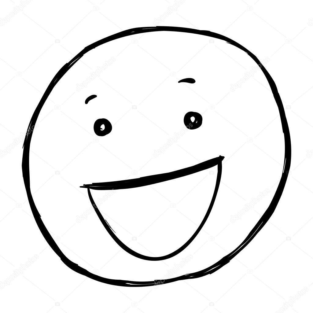 Single Sketch Emoticon Stock Vector Image by ©nikiteev #110472140