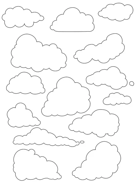 Clouds outline Vector Art Stock Images | Depositphotos
