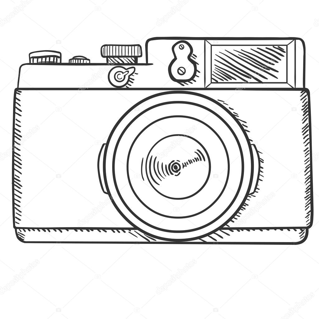 Camera Sketch Vector