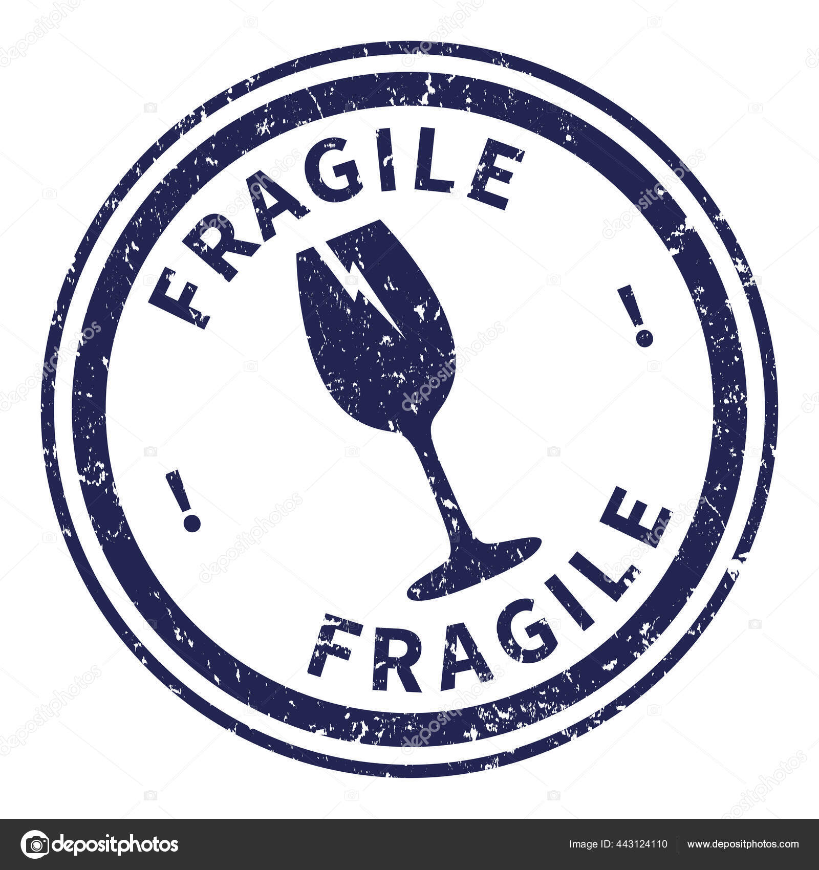 Fragile Glass Stamp