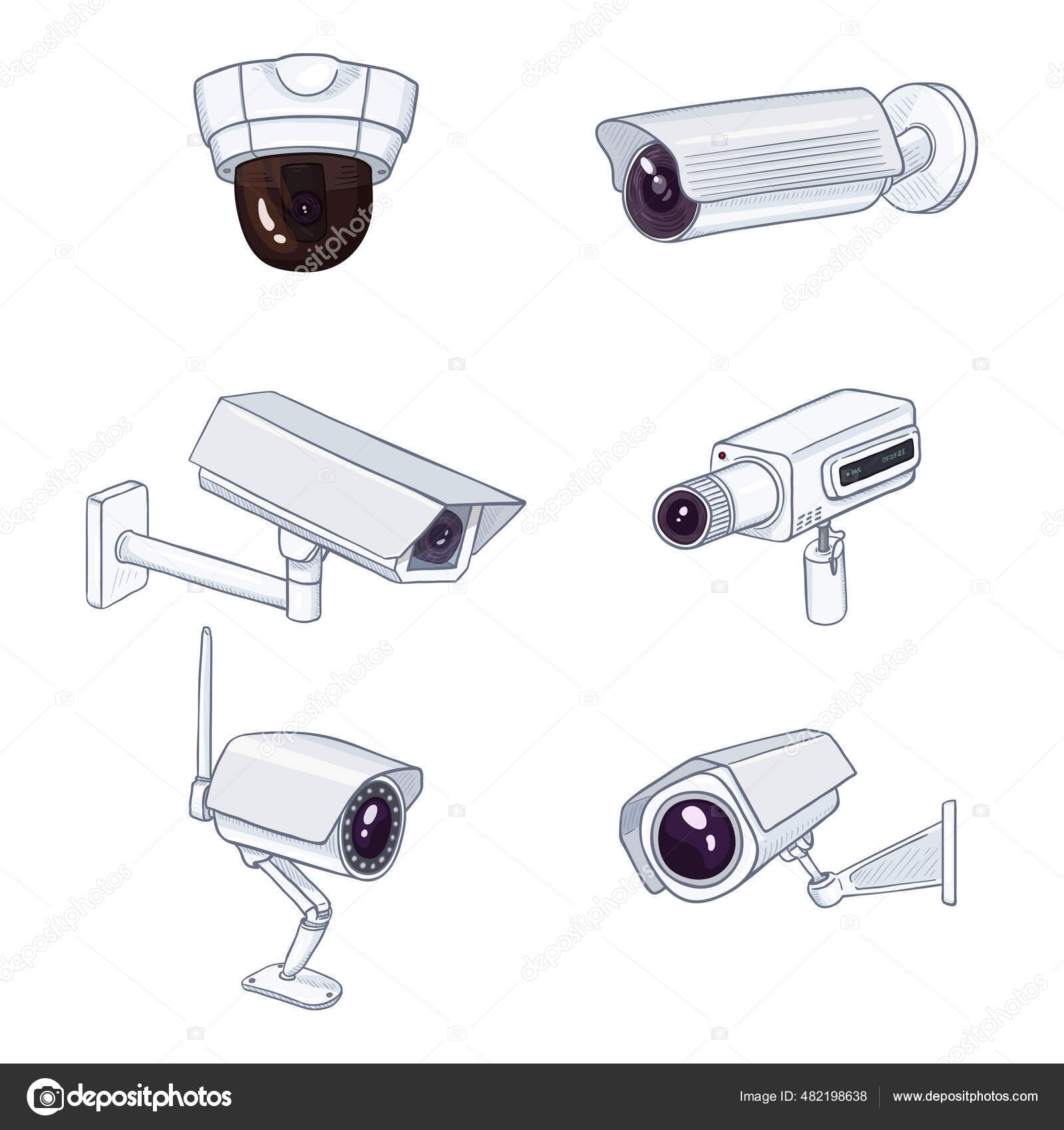 Surveillance Camera Images Clip Art