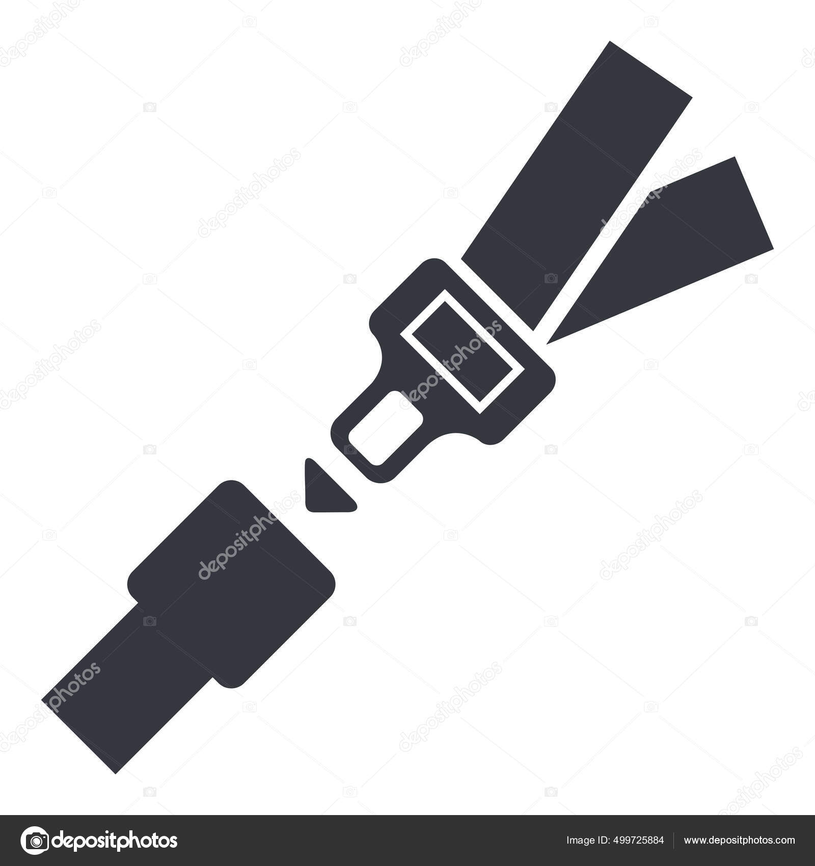 Cinturón Seguridad Vector Negro Basic Icono Vector de stock #499725884 ...