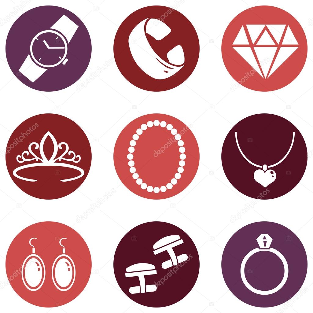 Jewellery Icons — Stock Vector © nikiteev #55041303