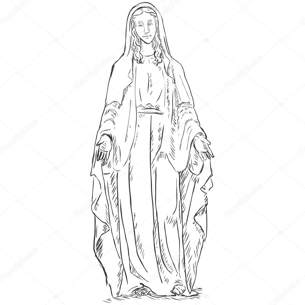 Boceto Ave Maria Vector de stock #56882059 de ©nikiteev