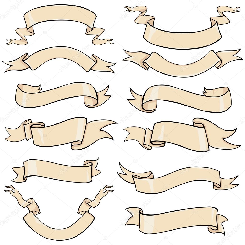 Set of Cartoon Ribbons Stock Illustration by ©nikiteev #57792899