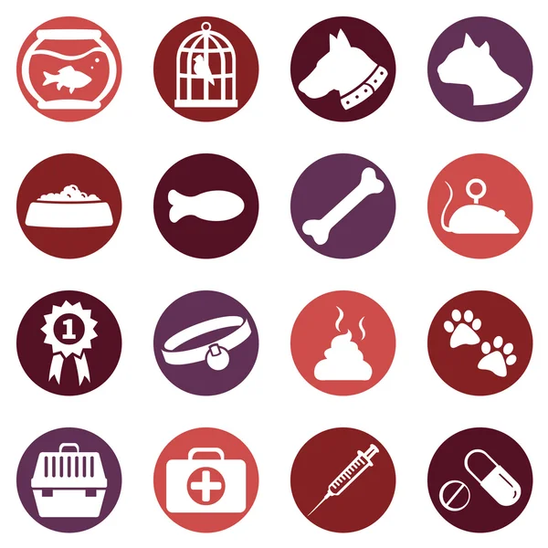 Pets icons, vet clinic icons and veterinary medicine — Stock Vector ...