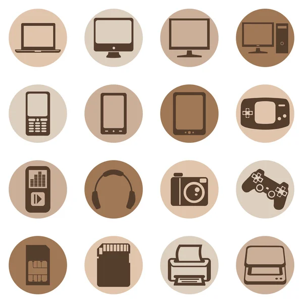 Dator enheter ikoner — stockvektor av ©nikiteev 59700967