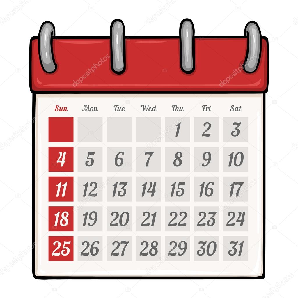 Image vectorielle Calendrier de bande dessinée par ©nikiteev - 61761345