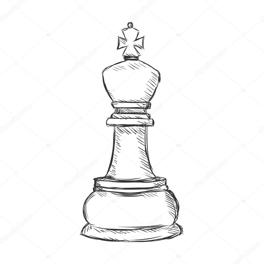 Chess King Drawing