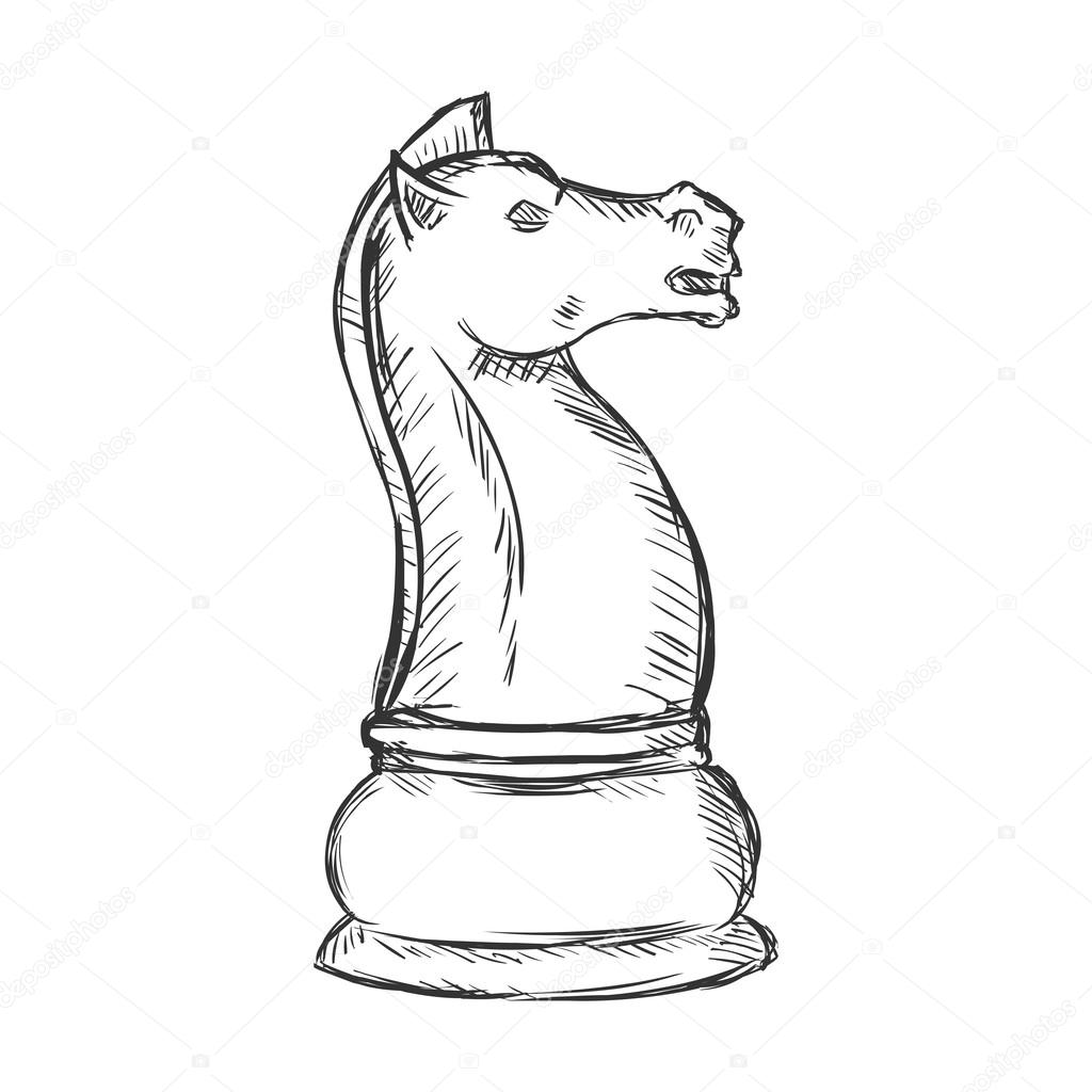 Knight Chess Piece Drawing