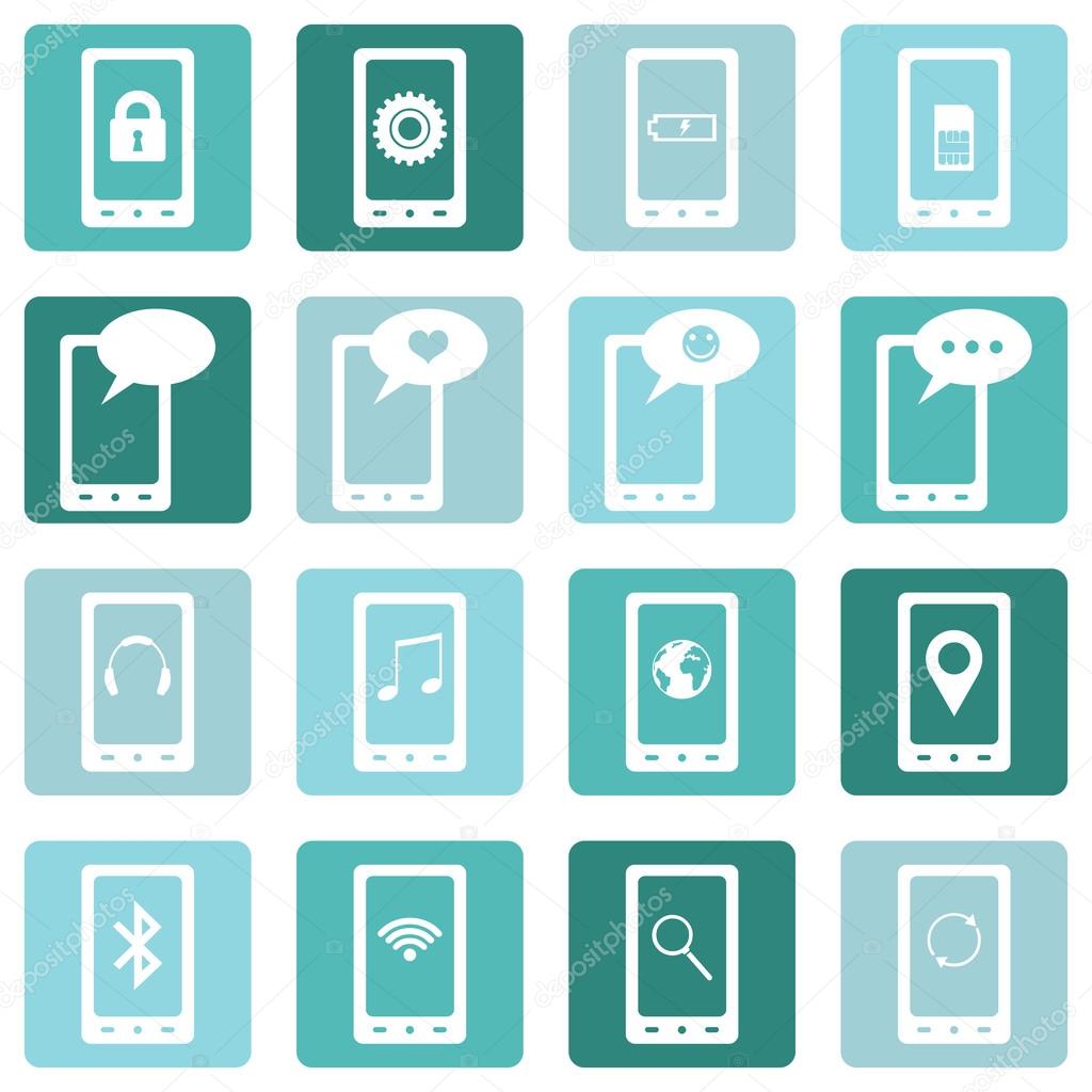 Set of Mobile Icons Stock Vector Image by ©nikiteev #67496427
