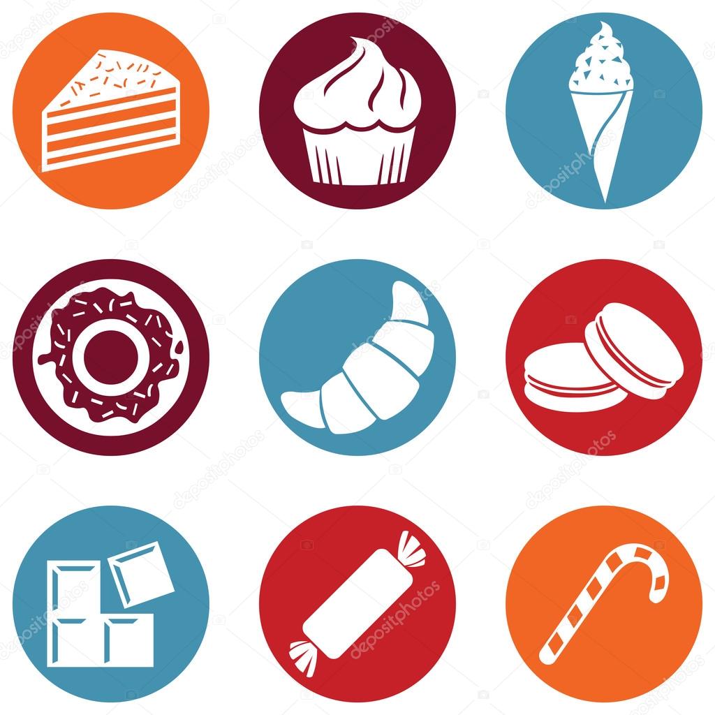 Conjunto de iconos de postre Vector de stock por ©nikiteev 68263165