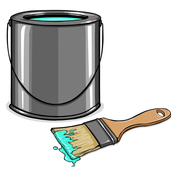 Paint Cans And Brushes Clip Art